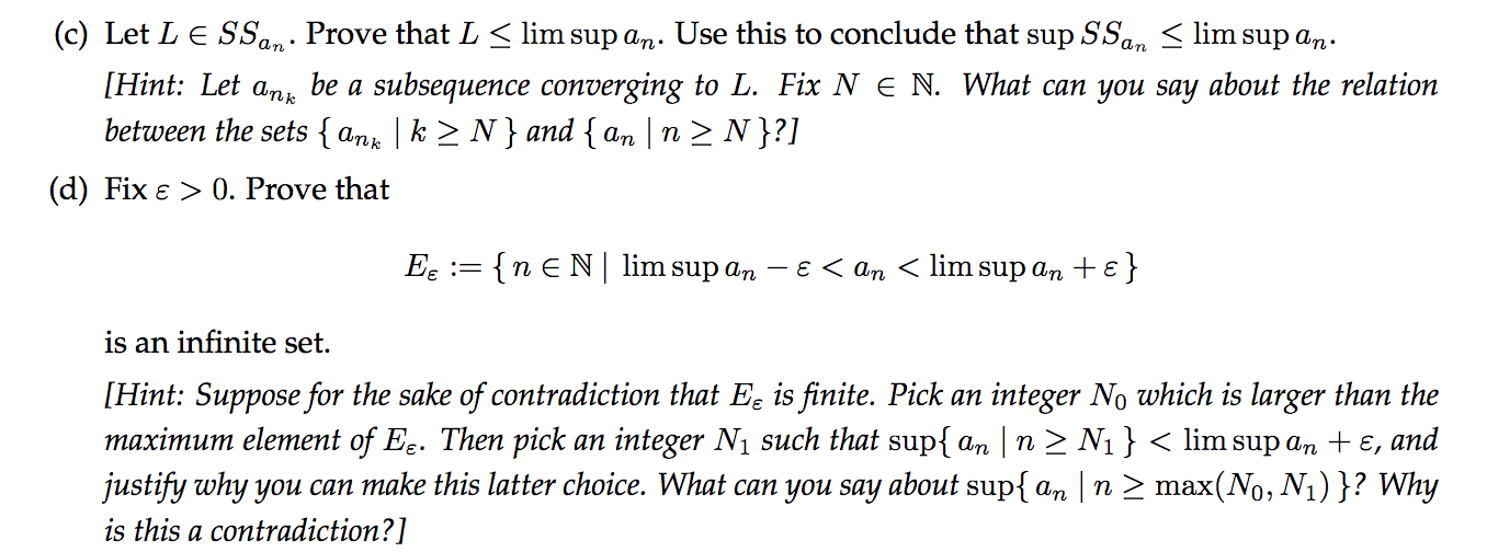 2. (Lecture 10) In this problem, let an be a bounded | Chegg.com