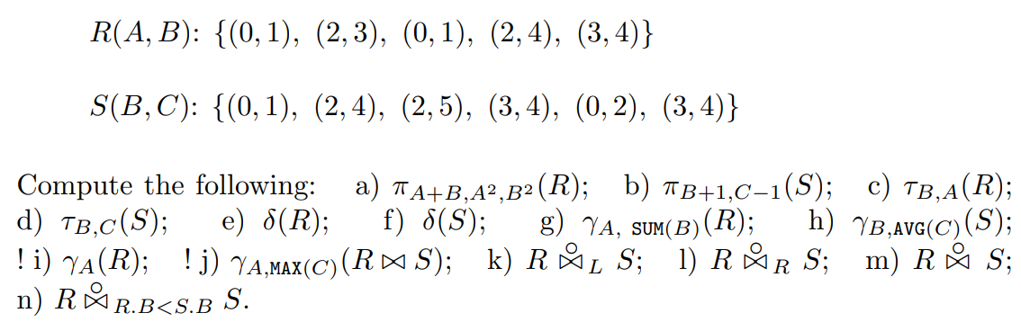 Solved R(A, B): {(0, 1), (2,3), (0,1), (2, 4), (3,4)} | Chegg.com