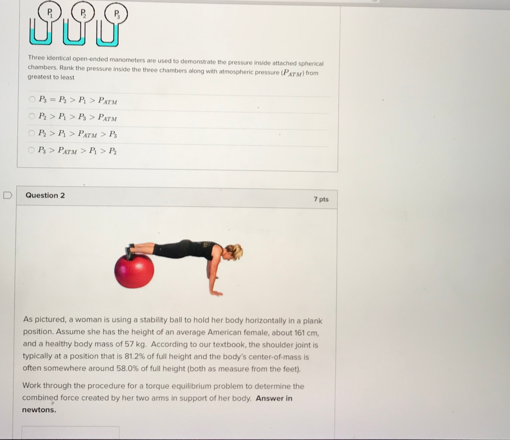 Solved Three identical open-ended manometers are used to | Chegg.com
