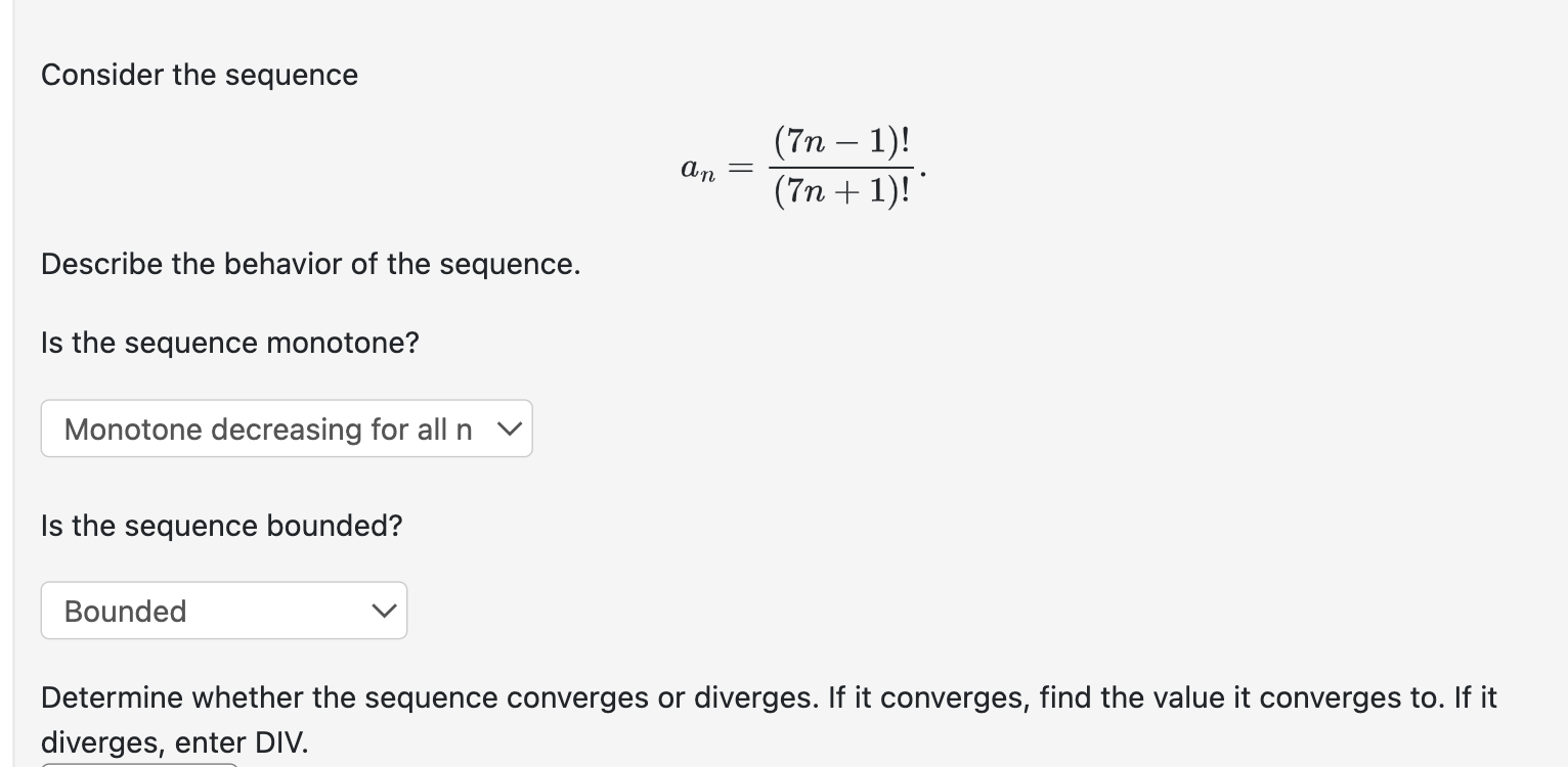 Solved Determine whether the sequences are increasing, | Chegg.com