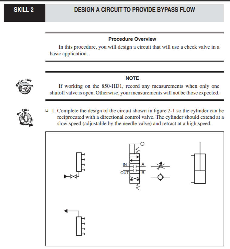 SKILL 2 DESIGN A CIRCUIT TO PROVIDE BYPASS FLOW | Chegg.com