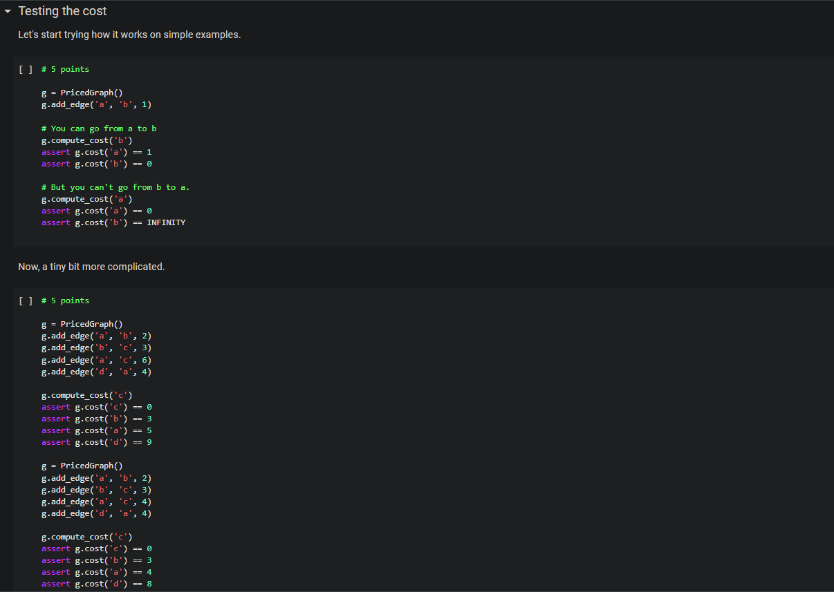 Cheapest Path In this notebook, we will implement an | Chegg.com