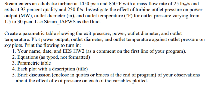 Solved I need help using the Engineering Equation Solver | Chegg.com