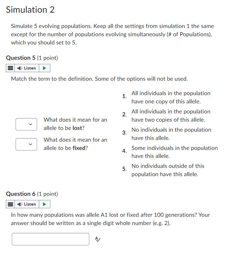 Solved SIMULATION ﻿RULES. ﻿Simulate one small evolving | Chegg.com