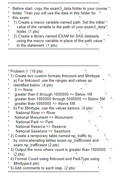 Solved * Before start, copy the exam3_data folder to your | Chegg.com