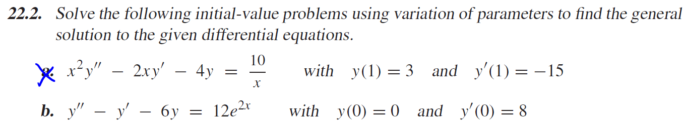 Solved 222 Solve The Following Initial Value Problems 2816
