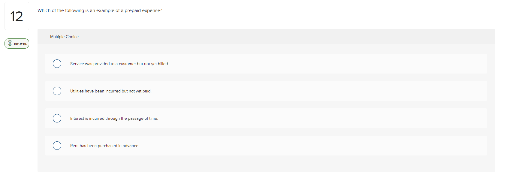 Solved Which of the following is an example of a prepaid | Chegg.com