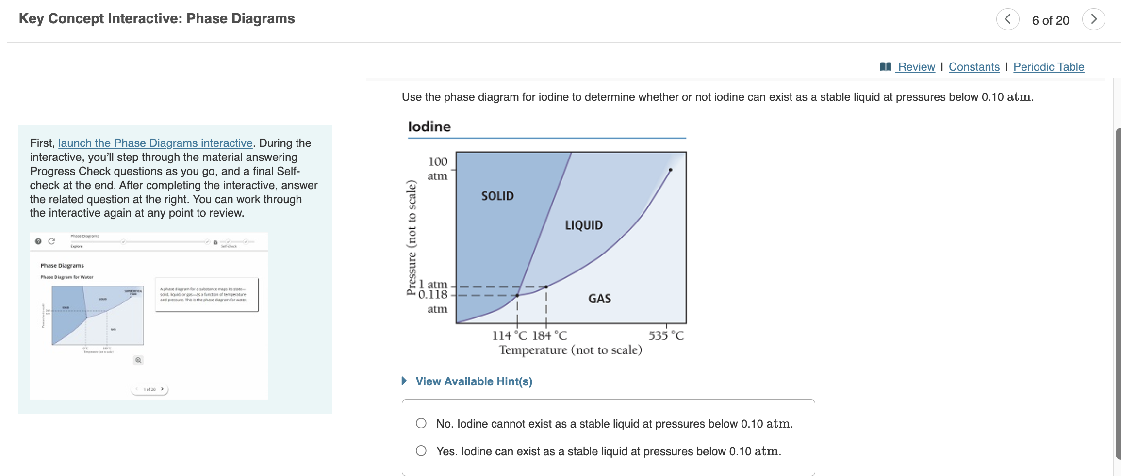 Solved Key Concept Interactive: Phase Diagrams Review I | Chegg.com