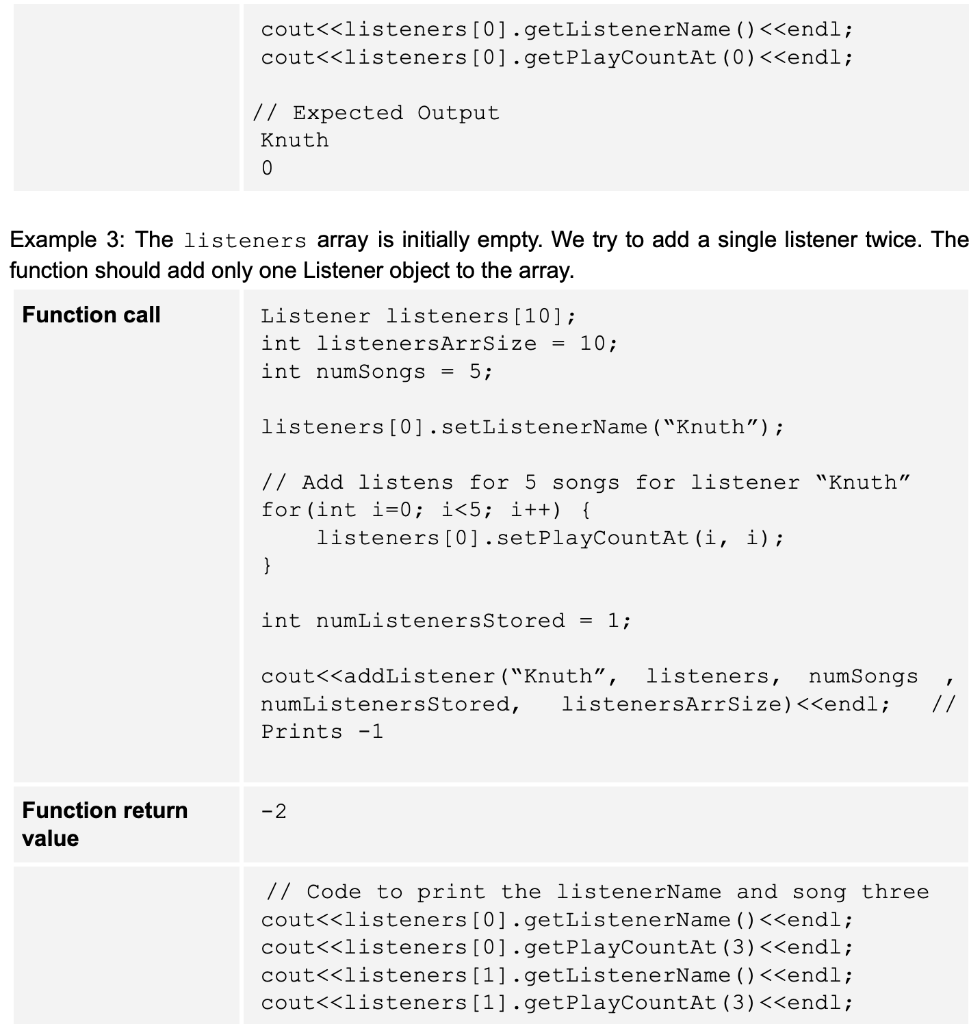 Solved O o O O o . Write a standalone function addListener | Chegg.com