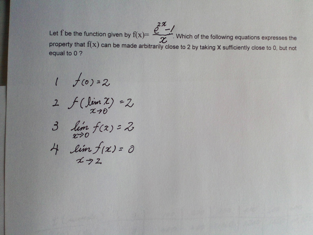Solved Let F Be The Function Given By F X A Which Of The