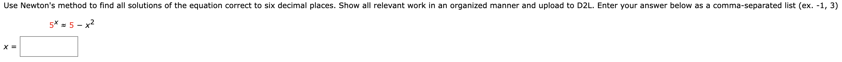 Solved 5x≈5−x2 | Chegg.com