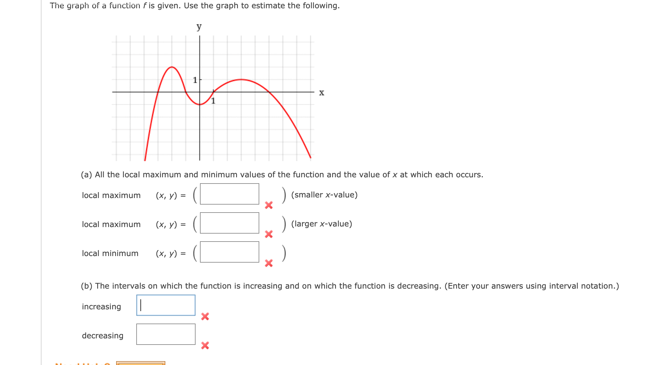 Solved The graph of a function f is given. Use the graph to | Chegg.com