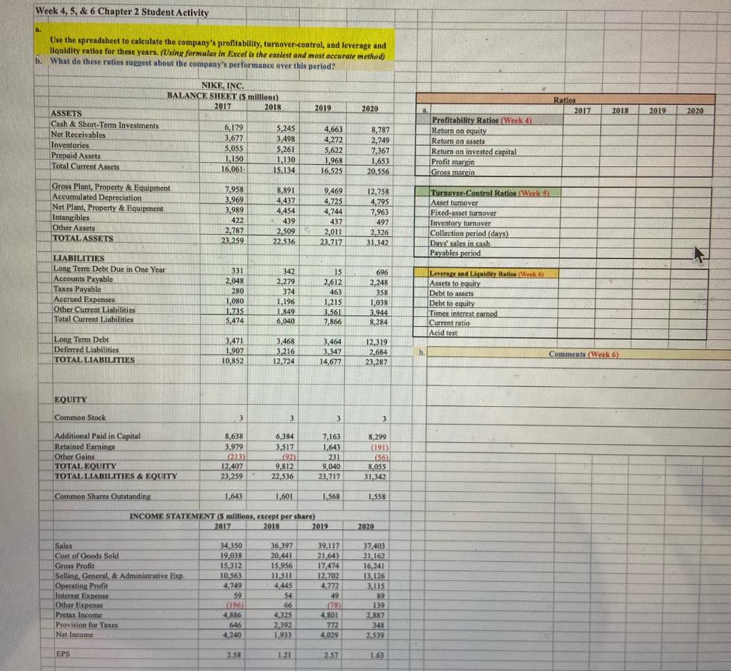 Solved Week 4, 5, \& 6 Chapter 2 Student Activity a. Use the | Chegg.com
