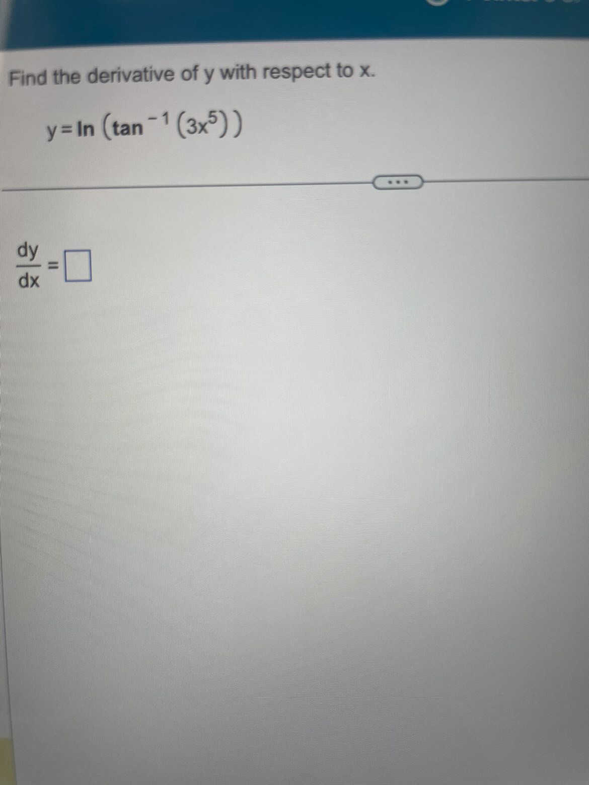 Solved Find the derivative of y with respect to x. | Chegg.com