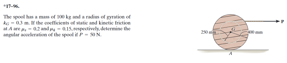 code class="asciimath">*17-96. ﻿The spool has a mass | Chegg.com