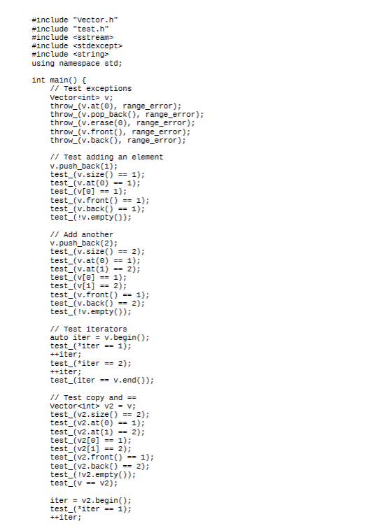 Solved Lab: Vector Template cS2370 Background In Project 4 | Chegg.com