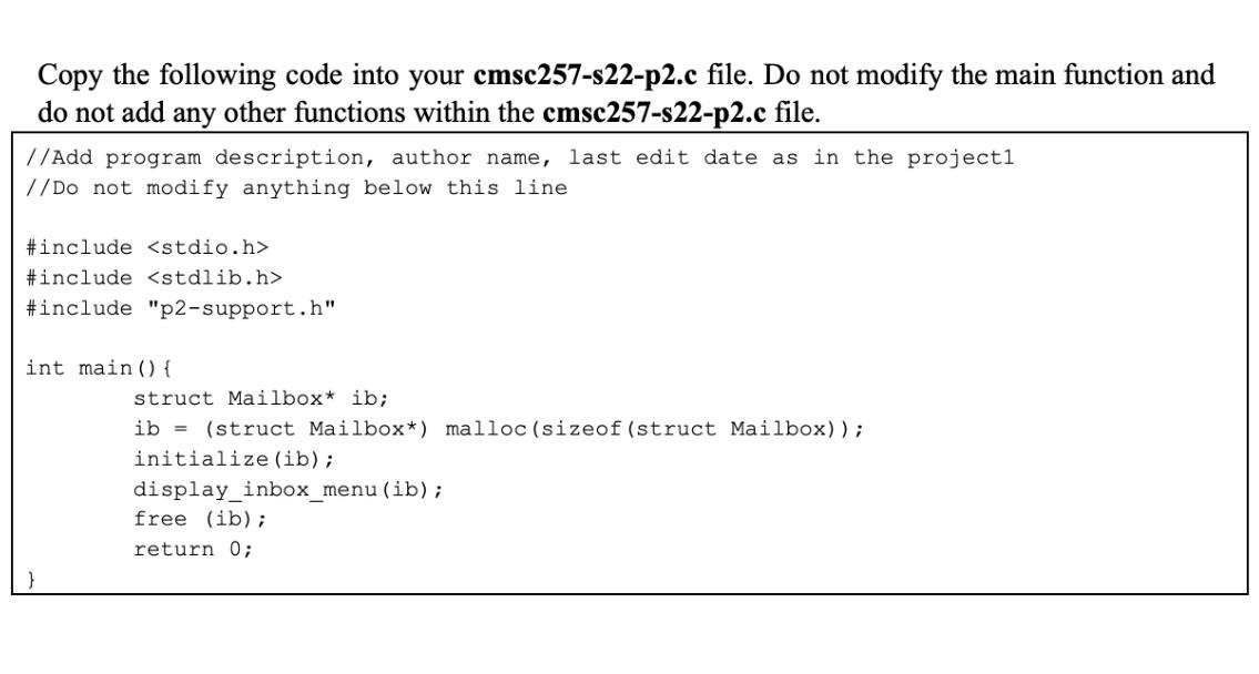 CMSC257 - Computer Systems Project 2: C-Strings and | Chegg.com