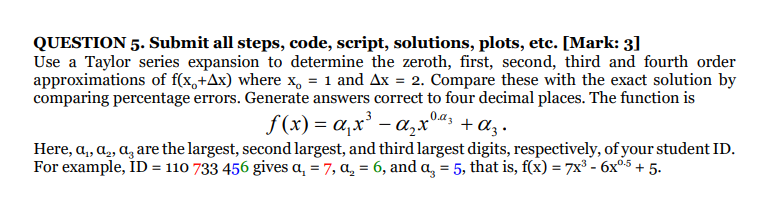 Solved QUESTION 5. Submit all steps, code, script, | Chegg.com