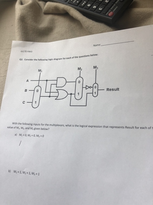 Solved 心 Name Cs170 Hw3 Q2 Consider The Following Logic