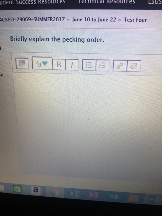 Solved Briefly explain the pecking order. | Chegg.com