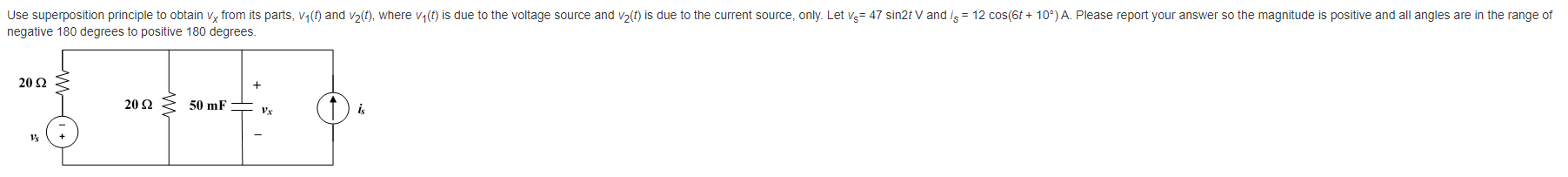 Solved Use superposition principle to obtain vx from its | Chegg.com