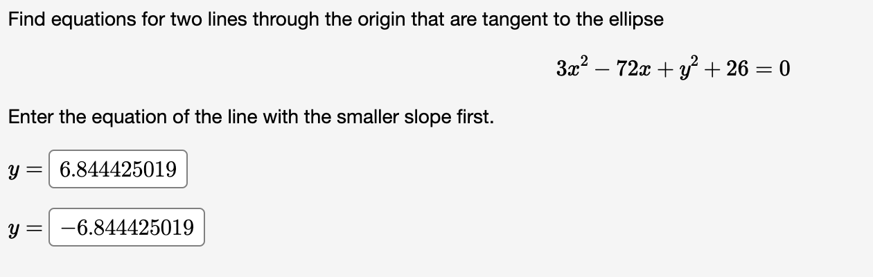 Solved Find equations for two lines through the origin that | Chegg.com
