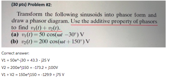 Solved 8-7 Convert the following phasors into sinusoids: (a) | Chegg.com