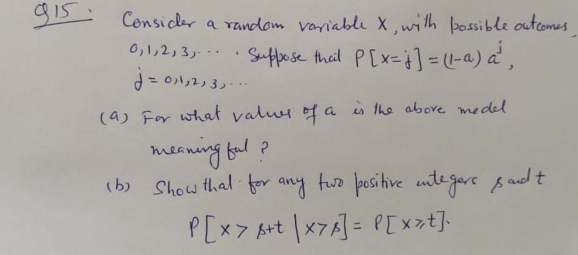 Solved - Consider a random variable x, with possible | Chegg.com