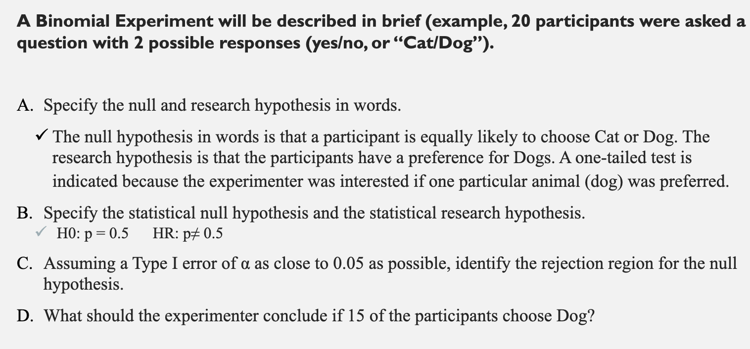 Solved A Binomial Experiment will be described in brief | Chegg.com