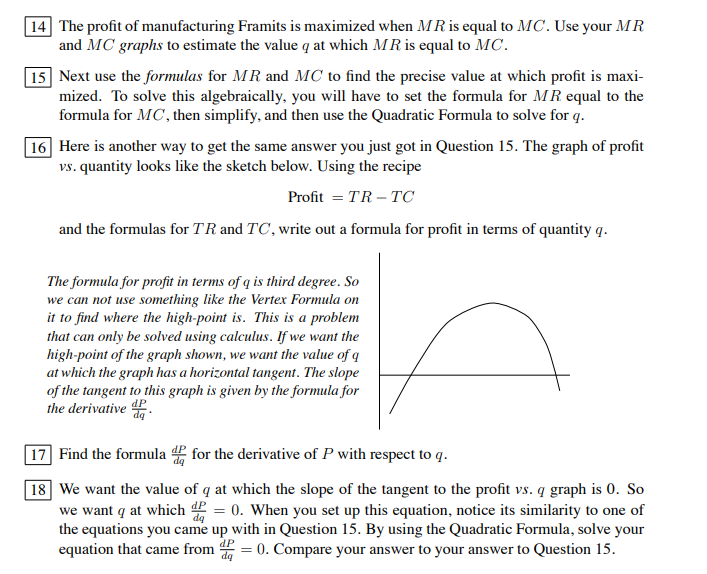 Solved Worksheet #10 Using the Marginal Revenue and Marginal | Chegg.com