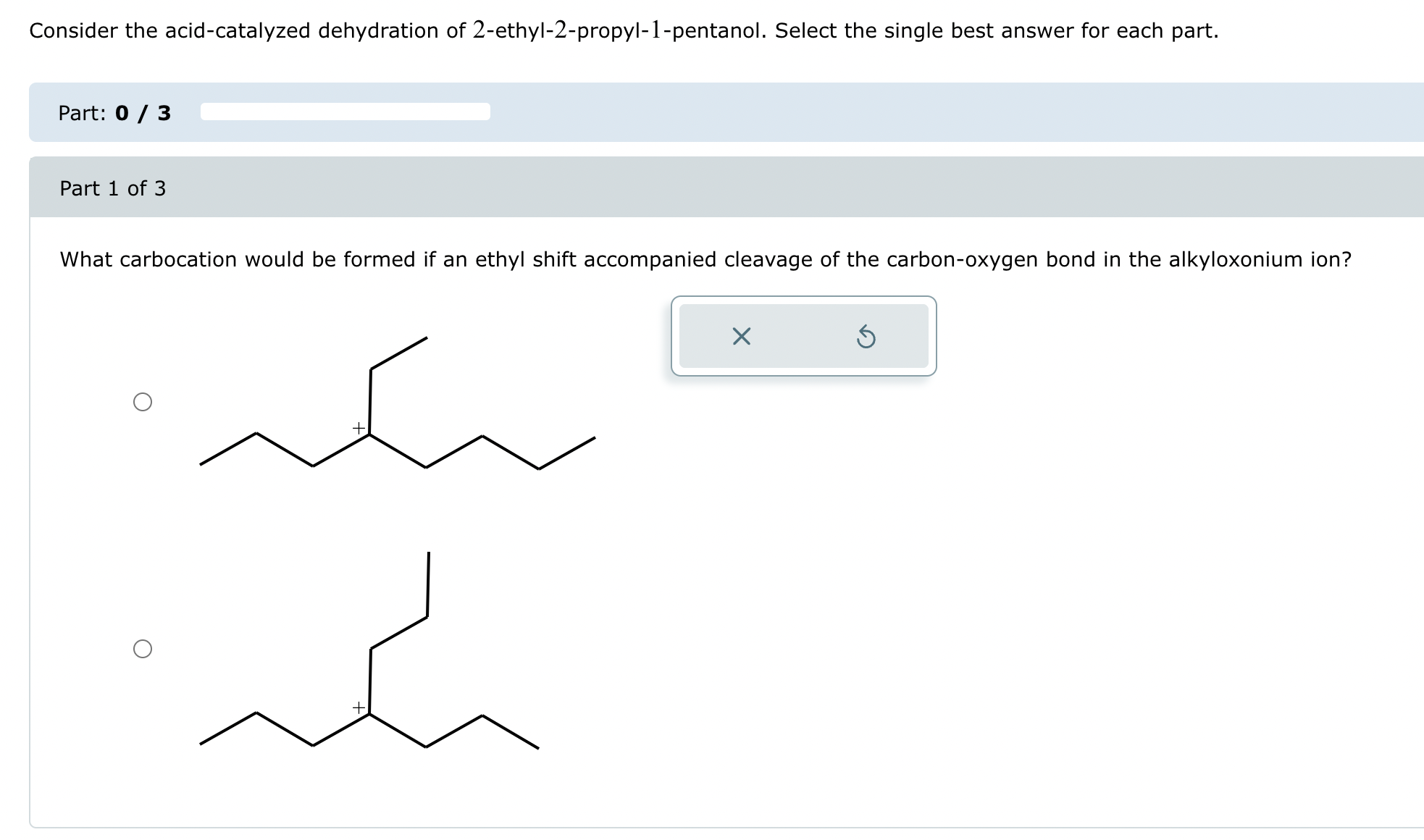 Consider the acid-catalyzed dehydration of | Chegg.com
