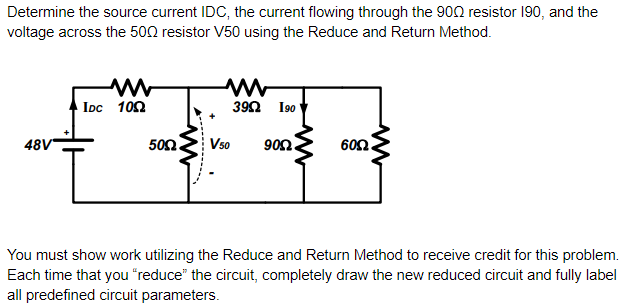 Solved Determine the source current IDC, the current flowing | Chegg.com