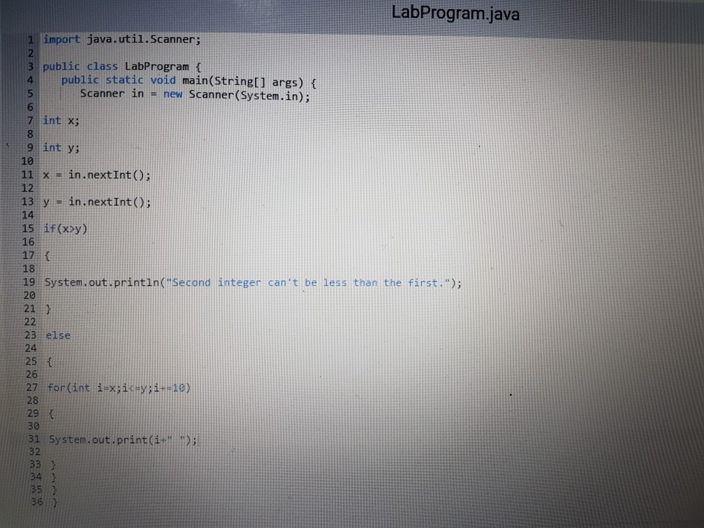 Solved Labprogramjava 1 Import Javautilscanner Em 3 Publi