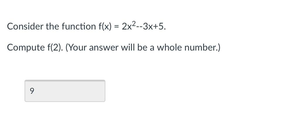 Solved Consider the function f(x) = 2x2--3x+5. = Compute | Chegg.com