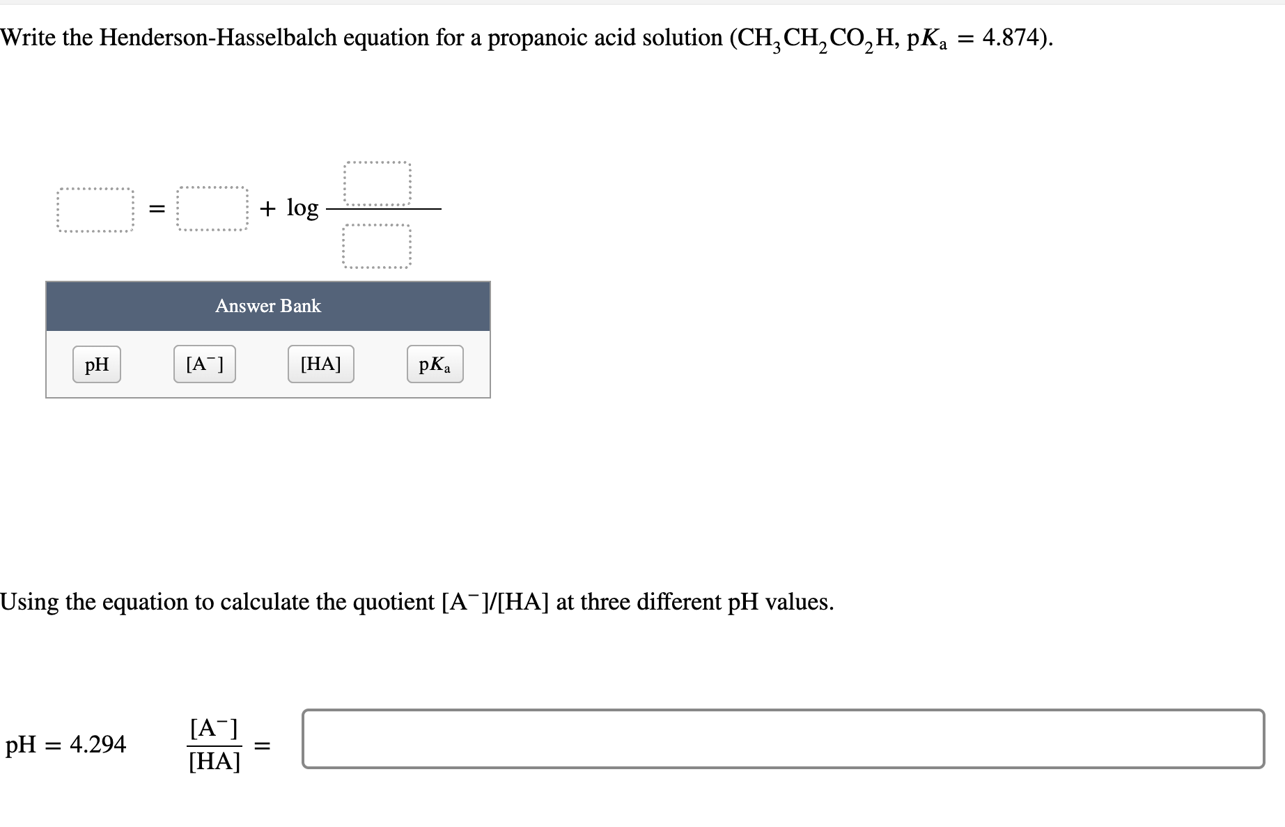 Solved Using the equation to calculate the quotient | Chegg.com