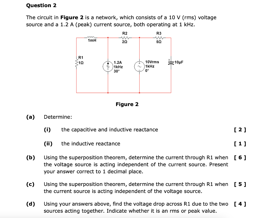 Solved Question 2 The circuit in Figure 2 is a network, | Chegg.com