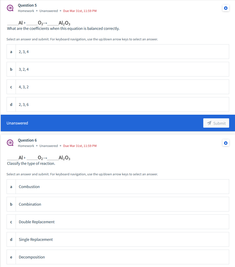 Solved Question 5 Homework - Unanswered • Due Mar 31st, | Chegg.com