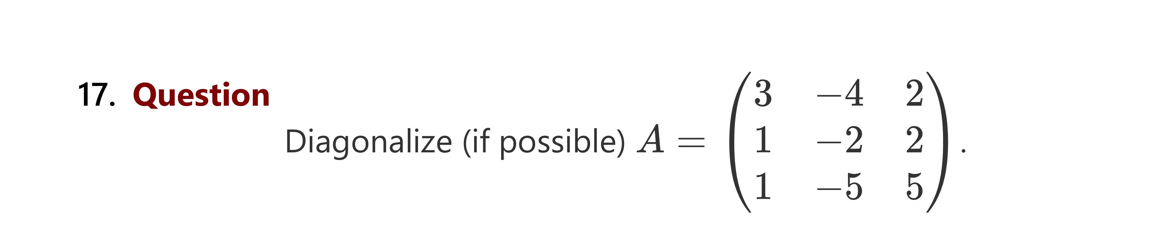 Solved 15. Question Let A=(−3−2127),v1=(31), and v2=(21). | Chegg.com