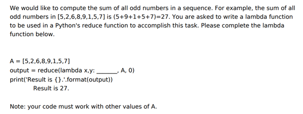 Solved We would like to compute the sum of all odd numbers | Chegg.com