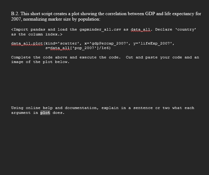 Solved B.2. This short script creates a plot showing the | Chegg.com