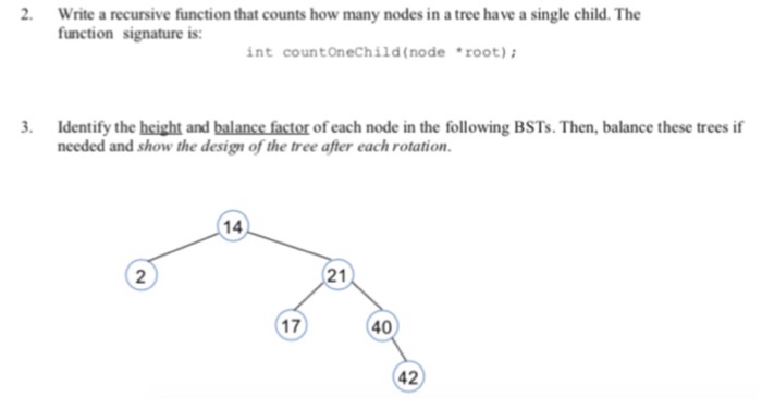 Solved 2 Write A Recursive Function That Counts How Many 1061