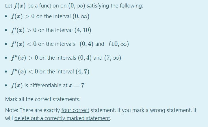 Solved This are the answer options f has a horizontal | Chegg.com