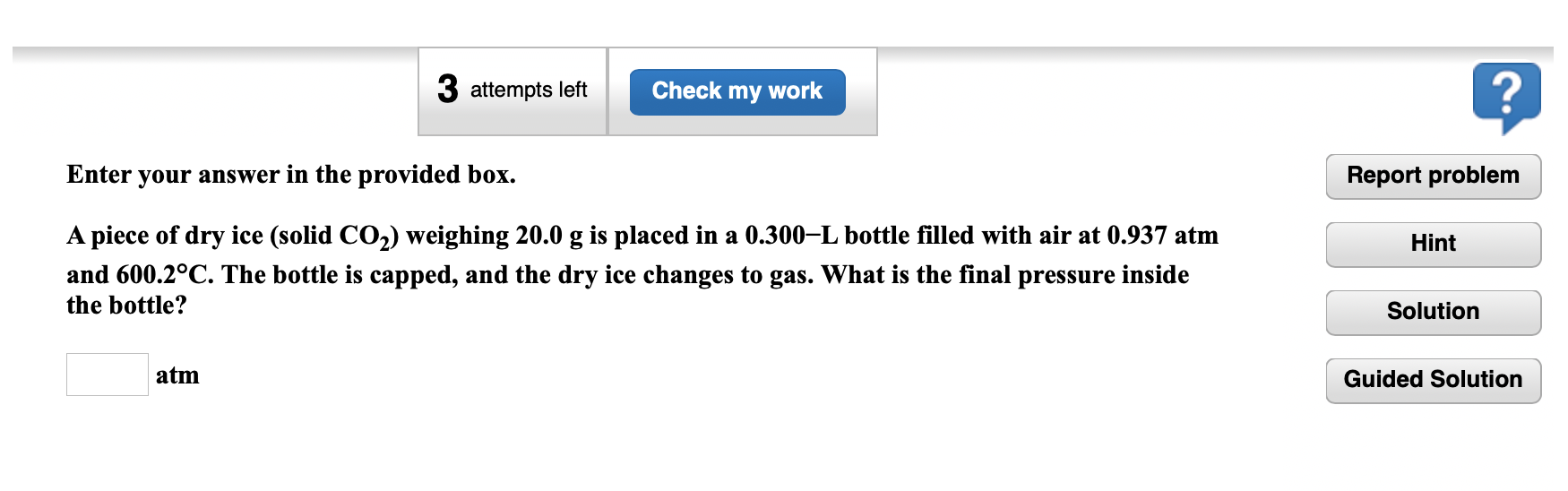 Solved 3 attempts left Check my work Enter your answer in | Chegg.com