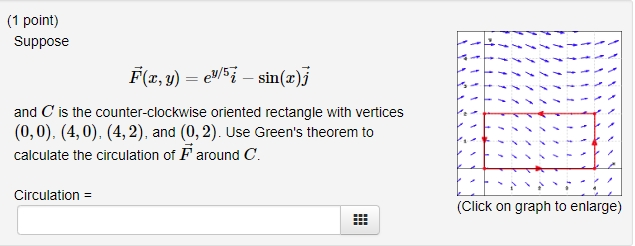 Solved (1 point) Suppose and C is the counter-clockwise | Chegg.com
