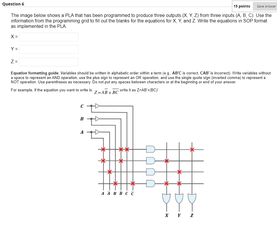 Solved Question 6 15 points Save Answer The image below | Chegg.com