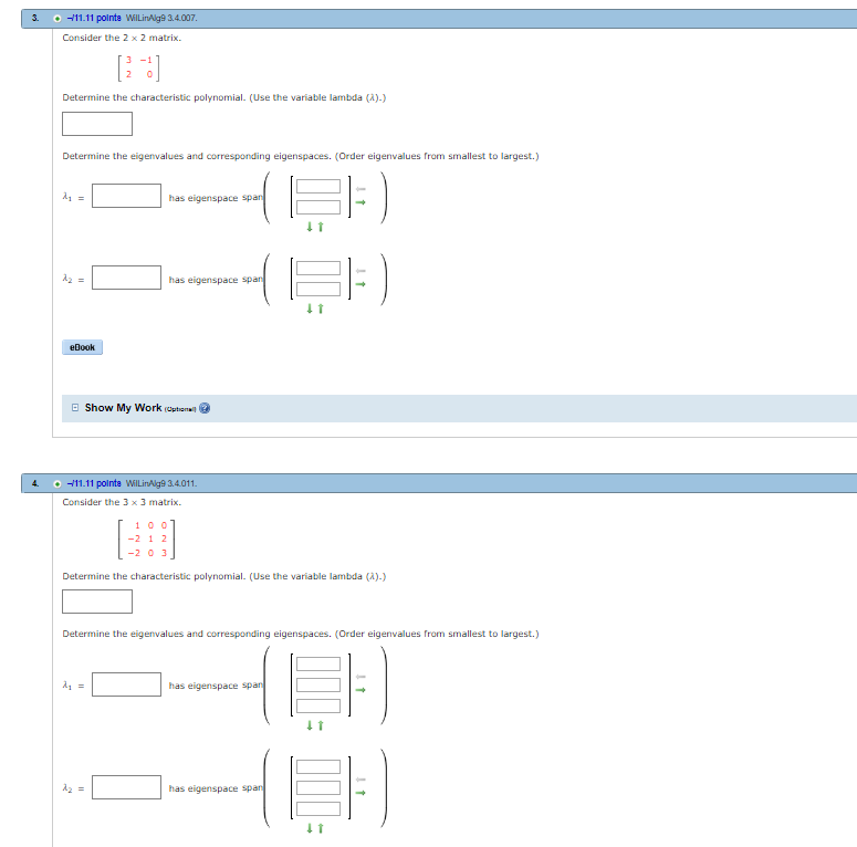 Solved Considering the following matrixes in the following | Chegg.com