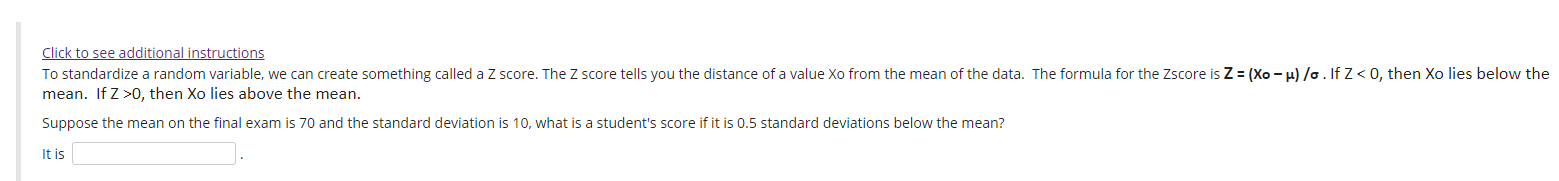 Solved Click to see additional instructions To standardize a | Chegg.com