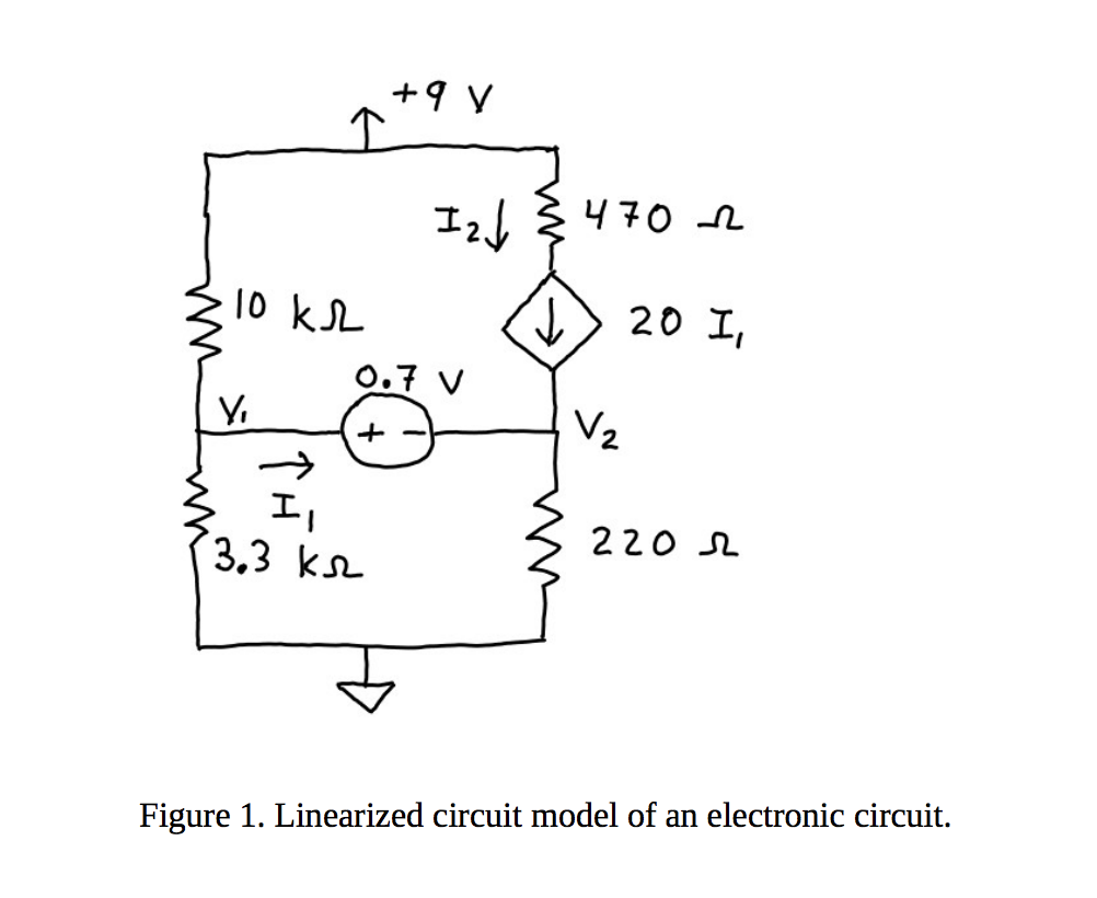 Solved 1. Analytically solve the circuit shown in Figure 1 | Chegg.com