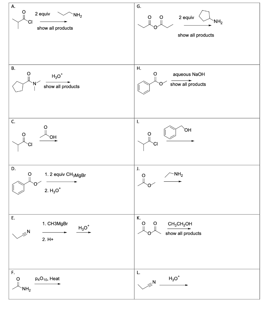Solved A. G. 2 equiv NH2 O O 2 equiv CI NH2 show all | Chegg.com