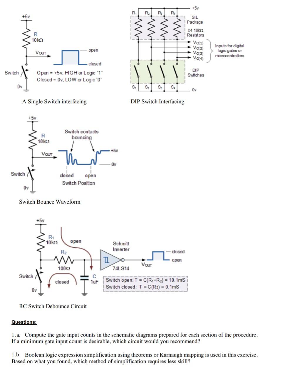 Solved +5v R2 R R +5v SIL Package R 10kΩ X4 10k Resistors | Chegg.com